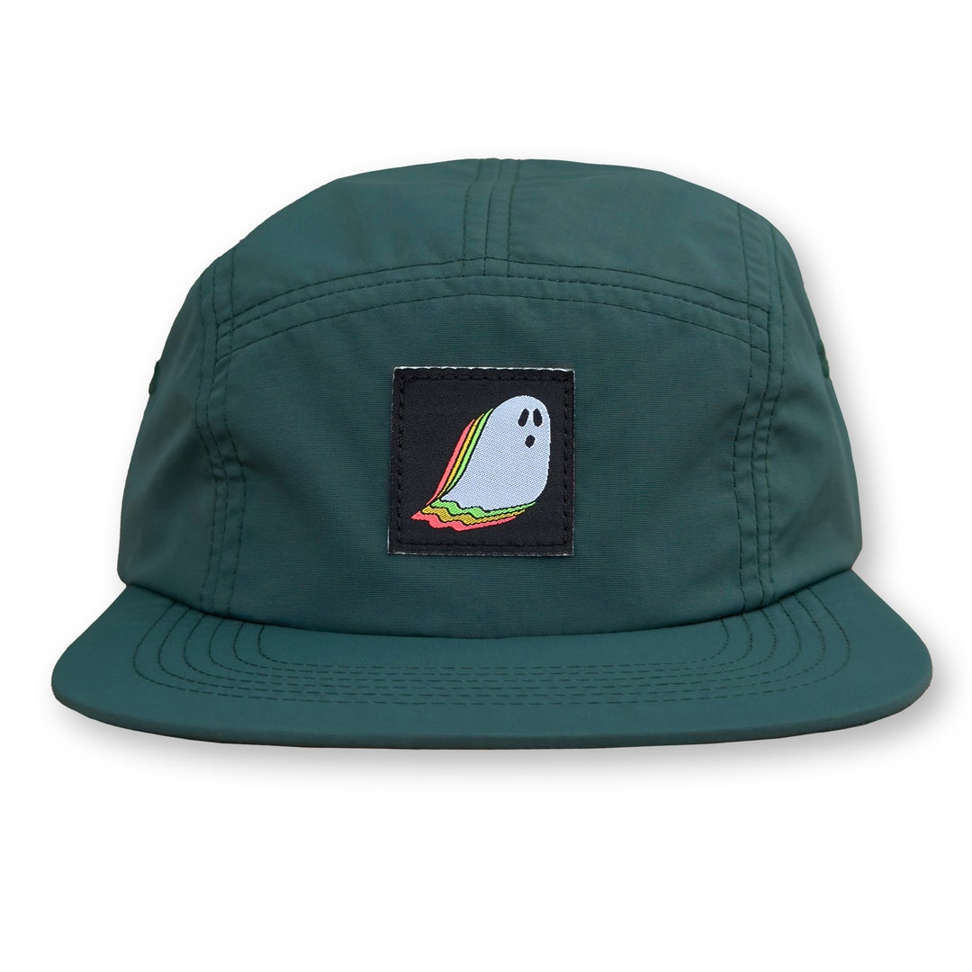 Ghost Five Panel Hat / Juniper Nylon With Chalkboard Ghost Patch - Etsy