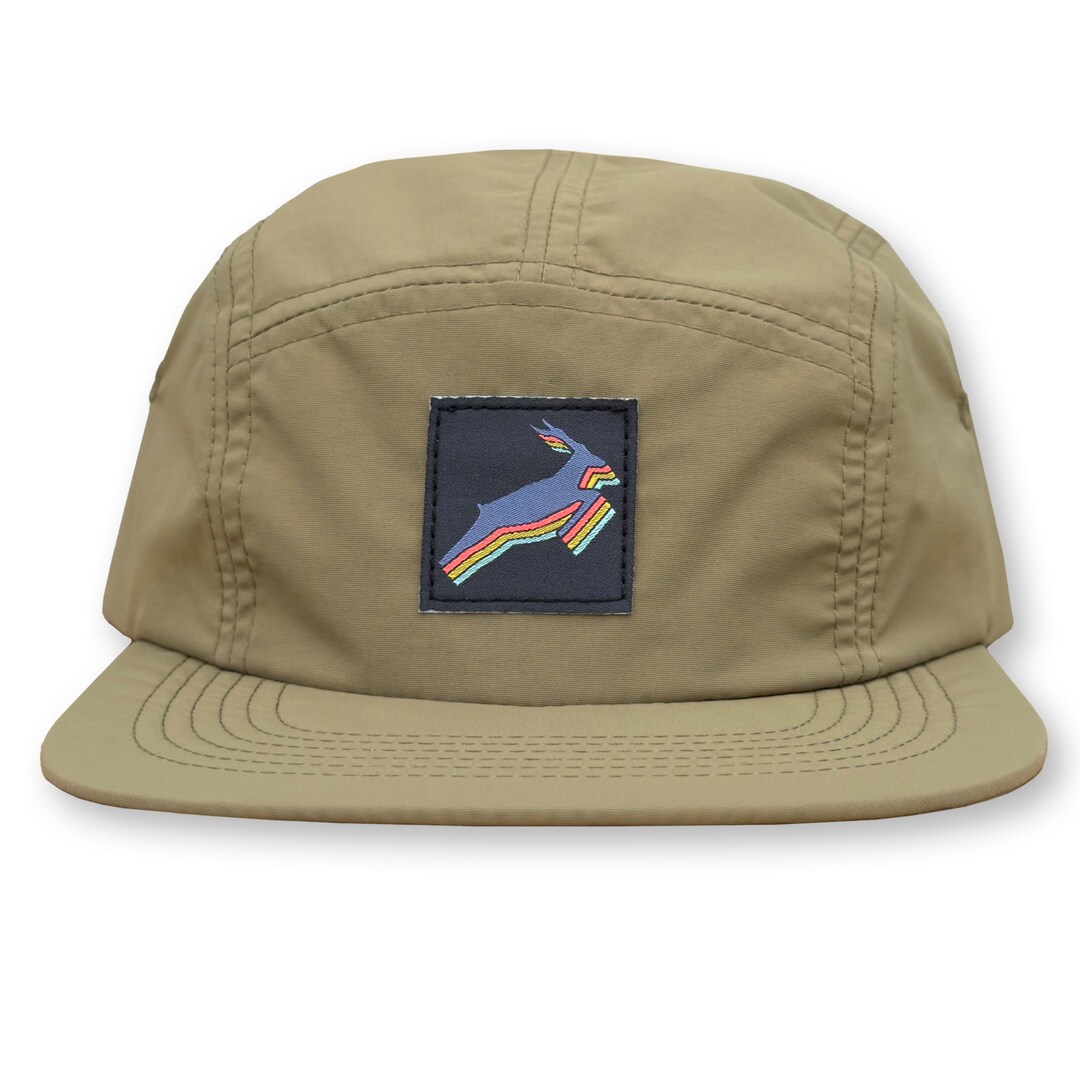 Antelope Five Panel Hat / Biscuit Nylon With Lite Brite Antelope Patch ...