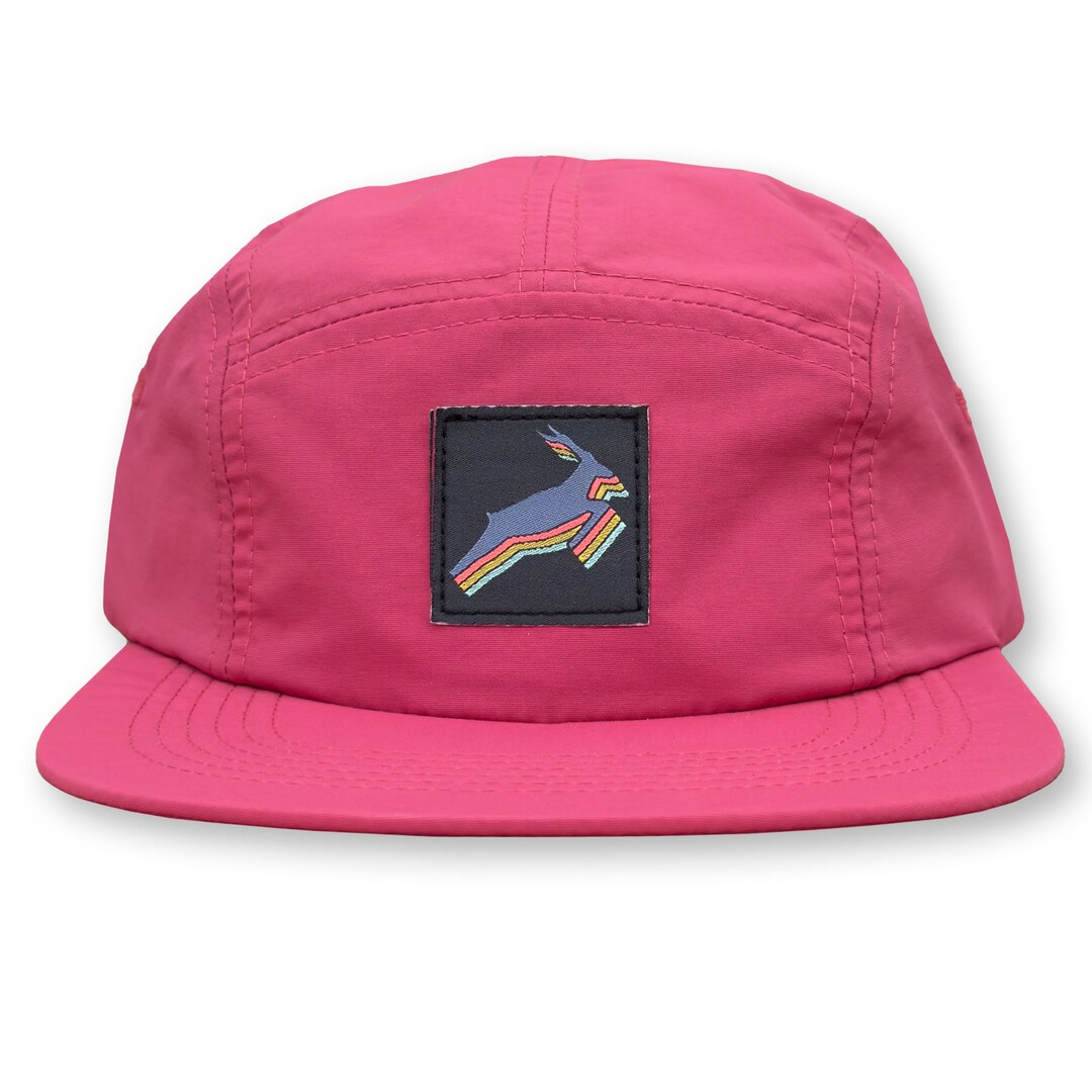Antelope Five Panel Hat / Watermelon Nylon With Lite Brite Antelope ...