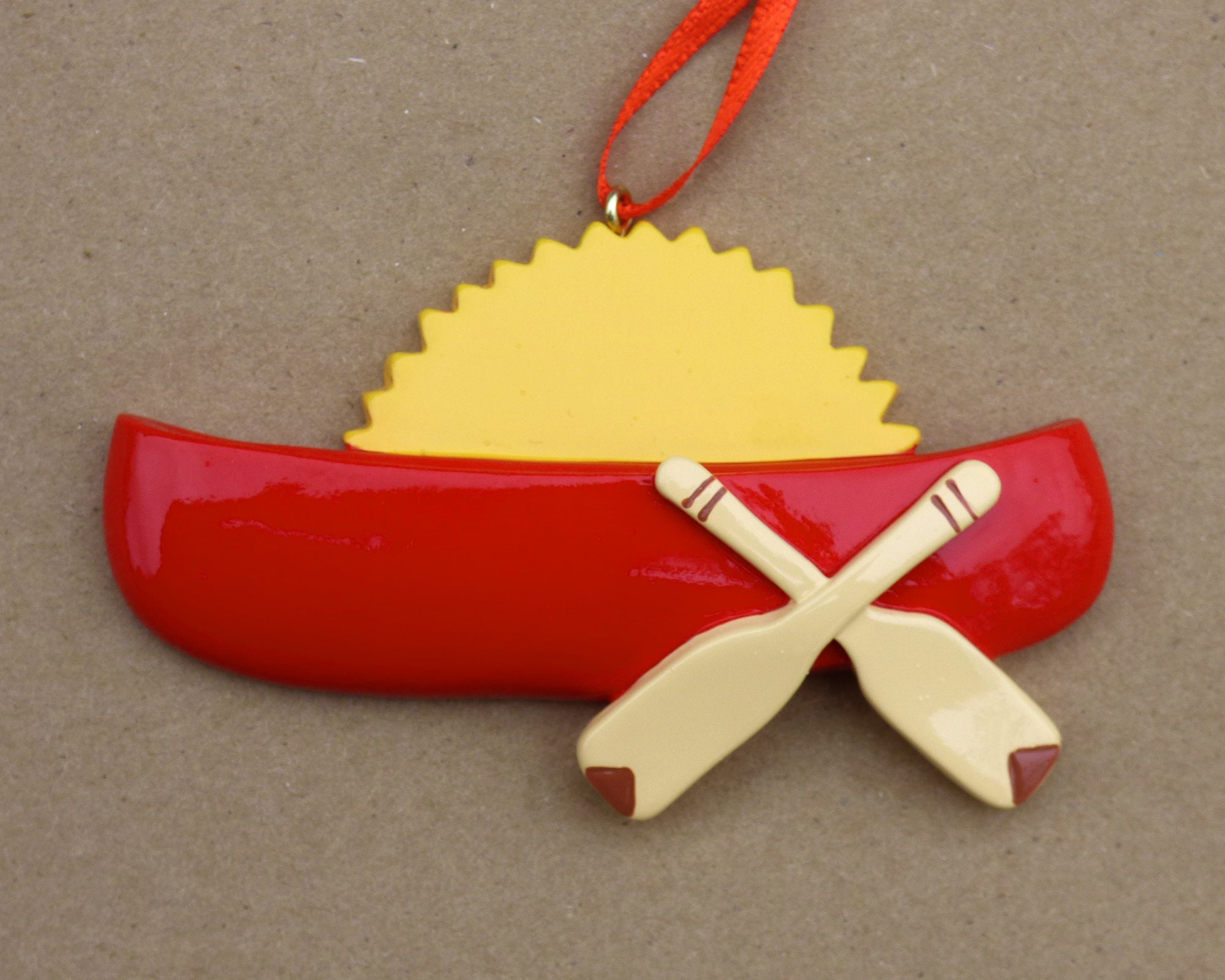 Red Canoe Personalized Ornament Paddling Trip Canoe | Etsy