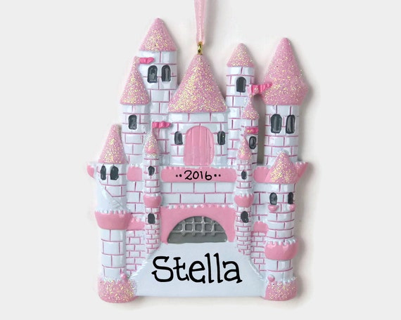Pink Castle Personalized Ornament Hand Personalized - Etsy