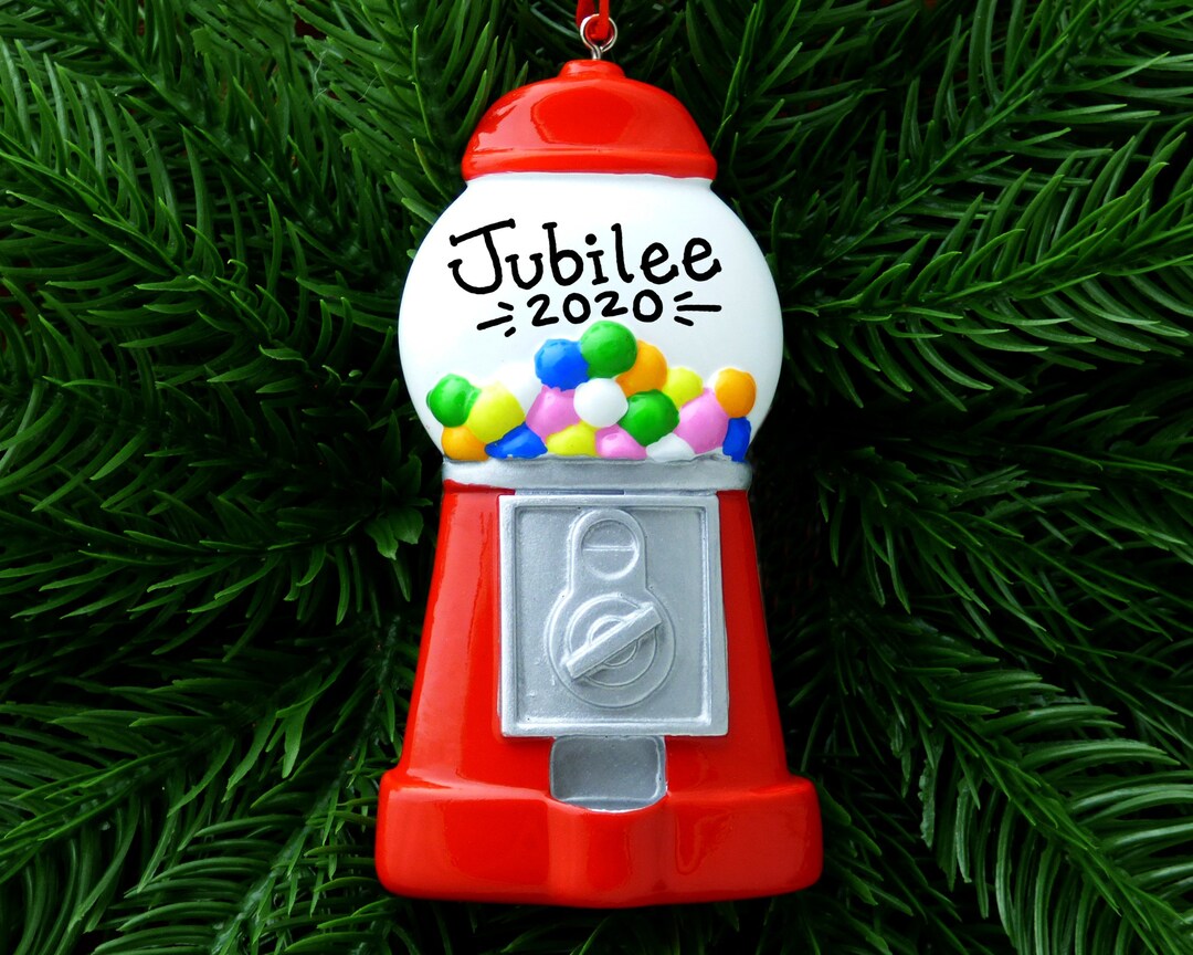 Gum Ball Machine Personalized Ornament - Candy - Gumballs - Bouncy ...