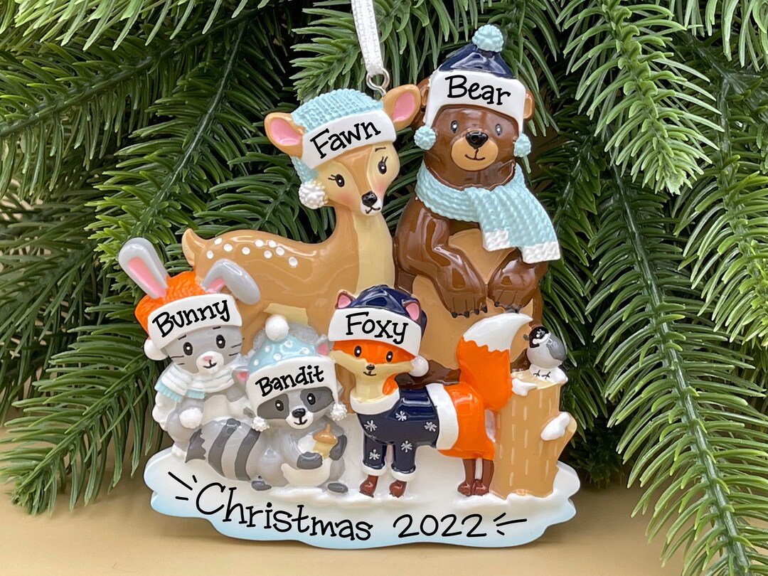 5 Woodland Animals • Family of Five • Deer, Bear, Rabbit, Raccoon, Fox ...