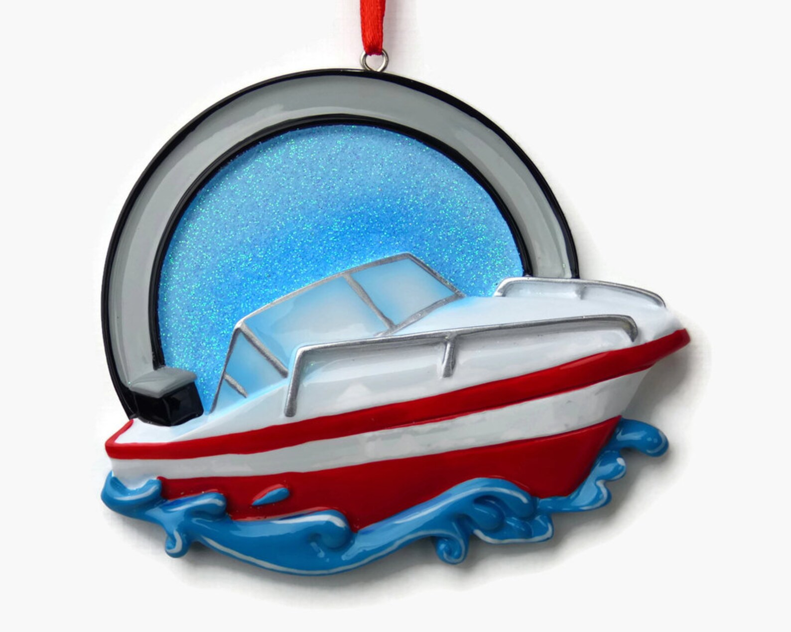 Red Speed Boat Personalized Ornament Hand Personalized - Etsy