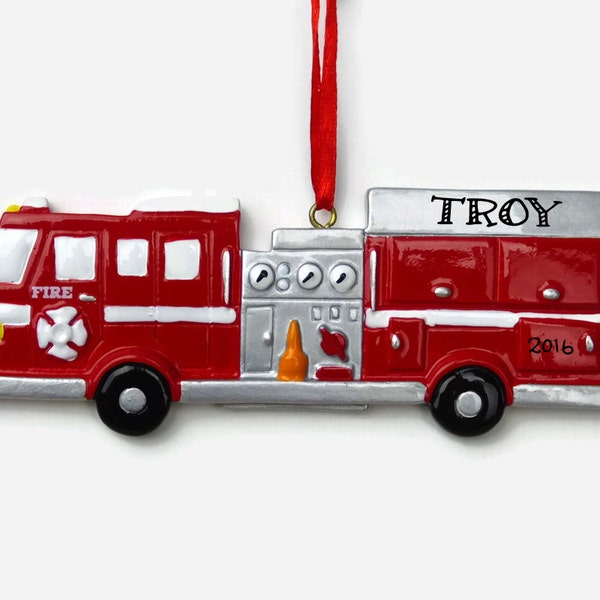Fire Truck Ornament - Etsy