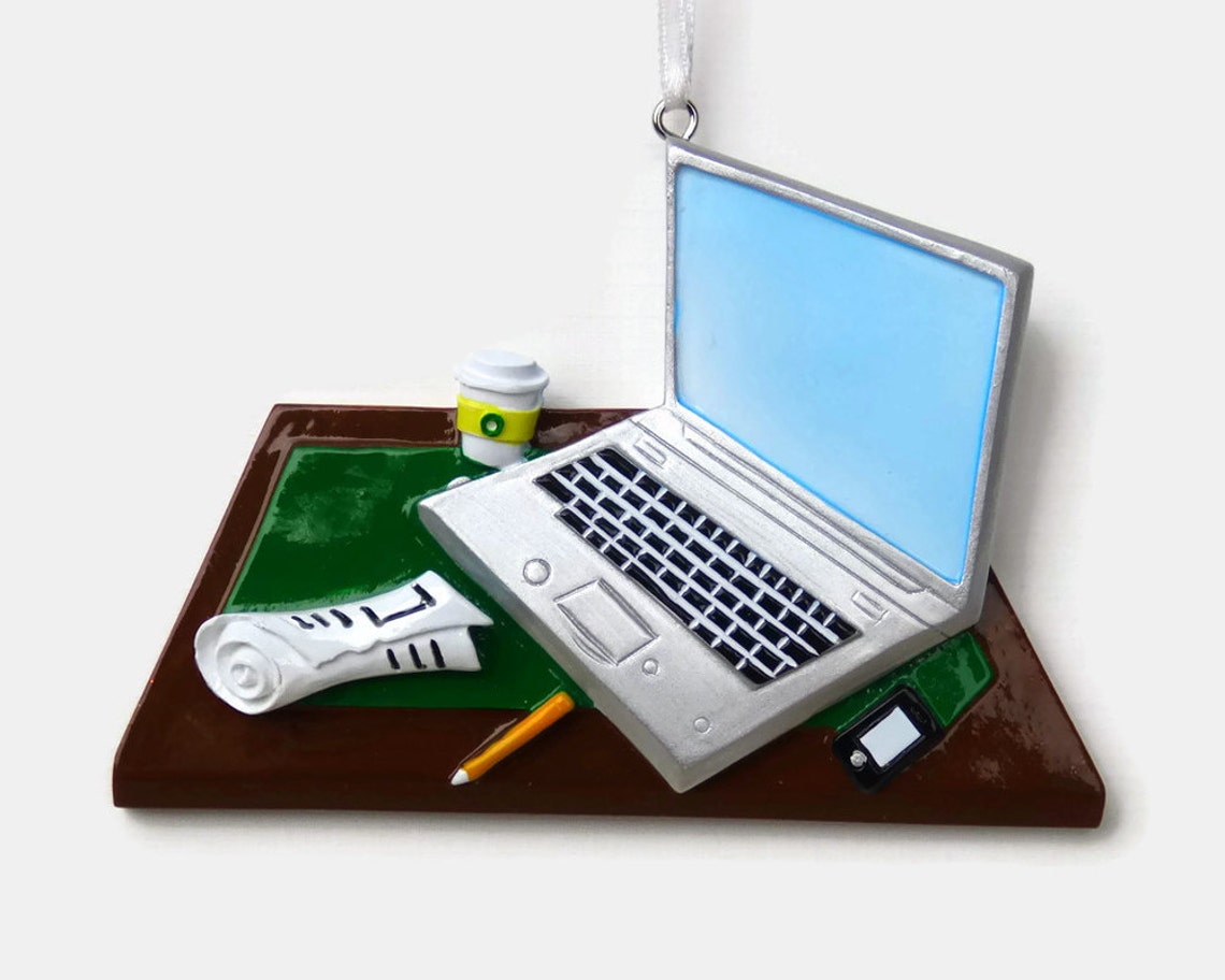 Laptop Computer Personalized Ornament Desk Office New - Etsy