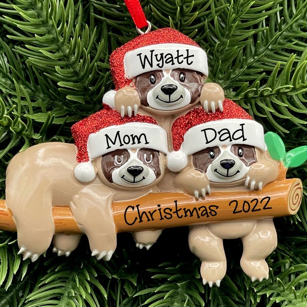 Sloth Christmas Ornament - Etsy
