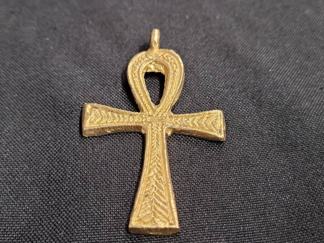 African Brass Pendants, Large Brass Ankh Pendant, 42mn X 68mm - Etsy