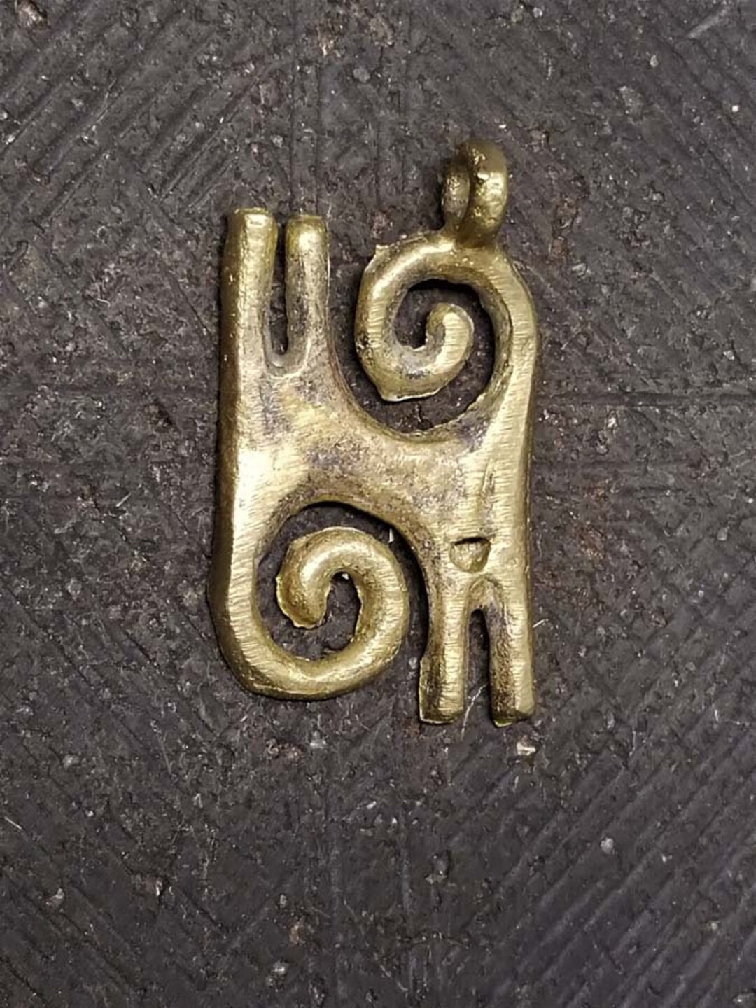 African Brass Pendant, Adinkra Symbol, bravery Brass Pendant, Asante ...