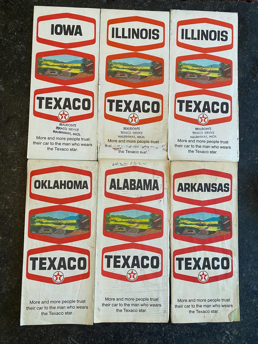 Vintage 1970s Texaco State Road Maps - Etsy