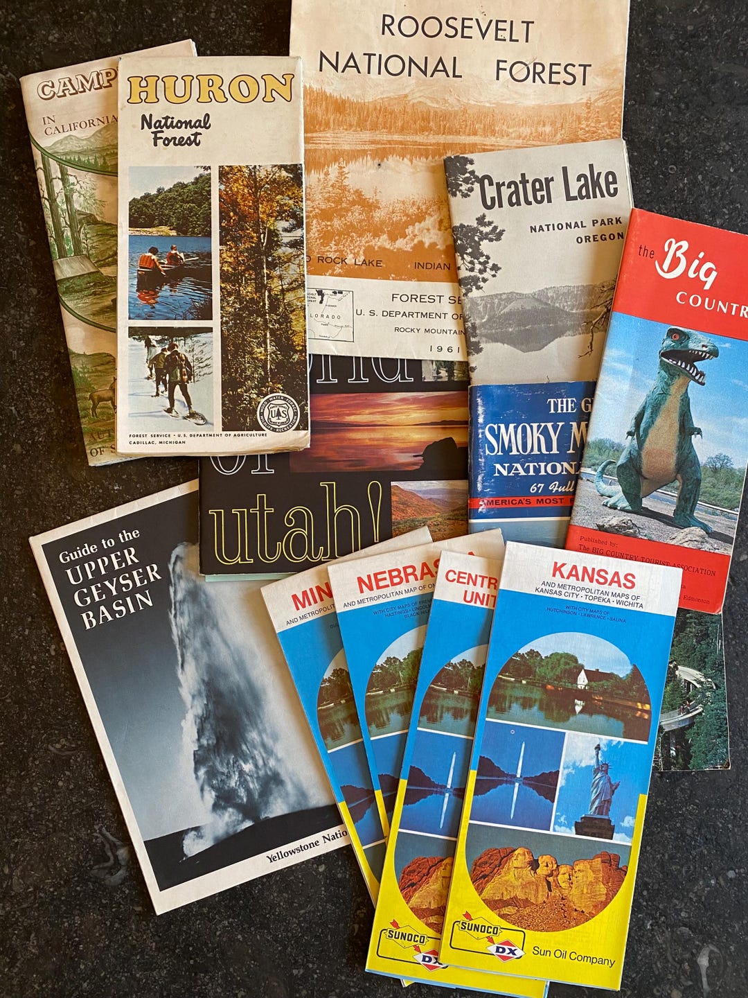 Vintage Road Maps and Tourism Spots - Etsy