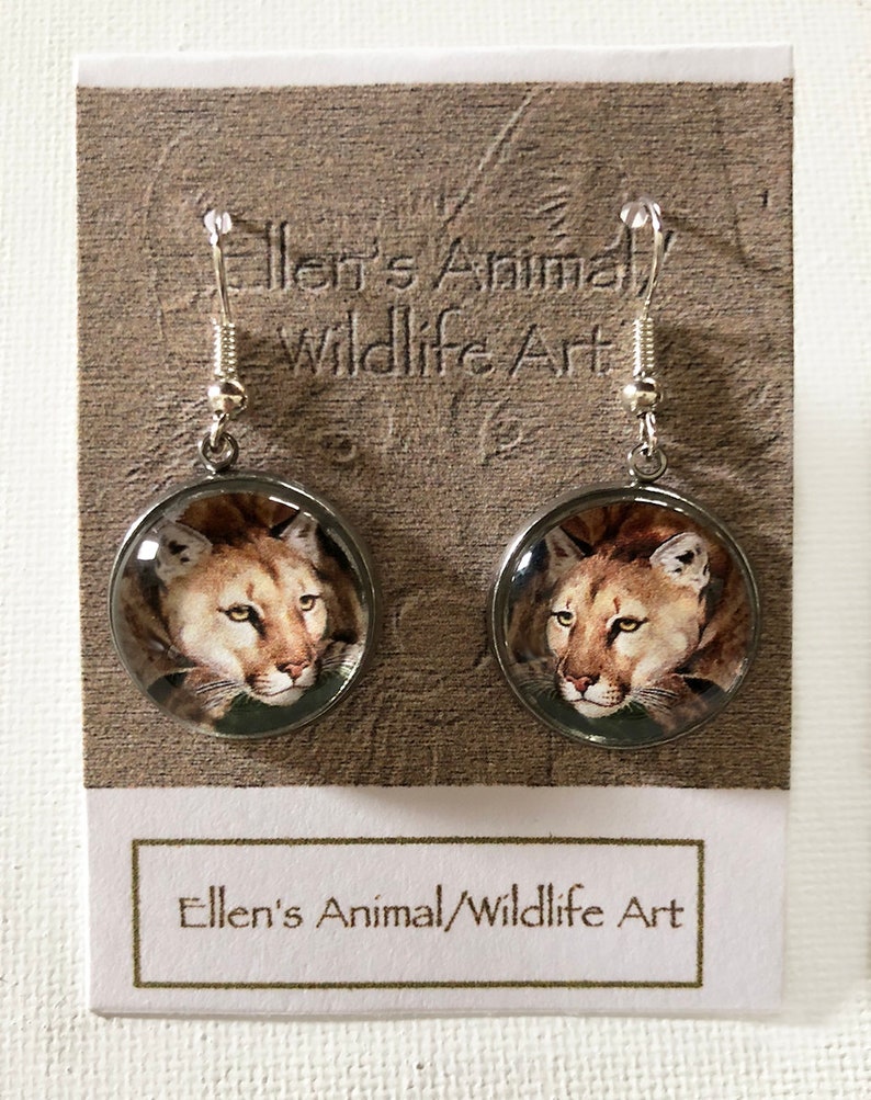 Puma Mountain Lion Cougar Earrings Jewelry Florida - Etsy