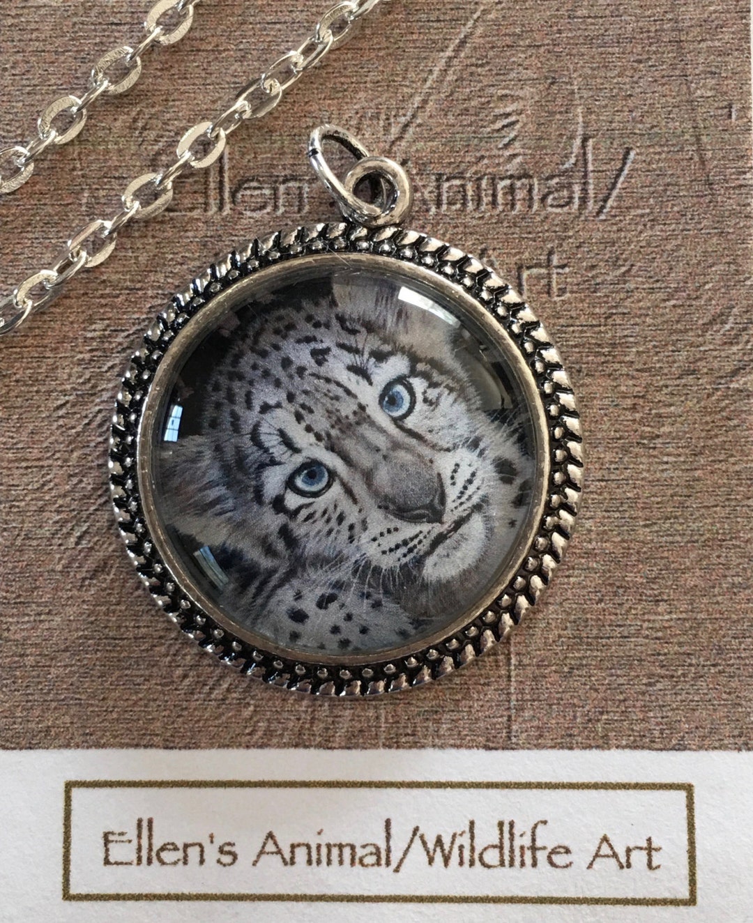 Snow Leopard Pendant, Snow Leopard cub, Jewelry, Big Cat, Snow Leopard ...