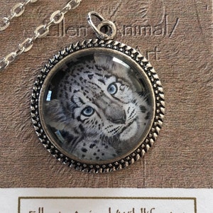 Snow Leopard Pendant, Snow Leopard cub, Jewelry, Big Cat, Snow Leopard ...