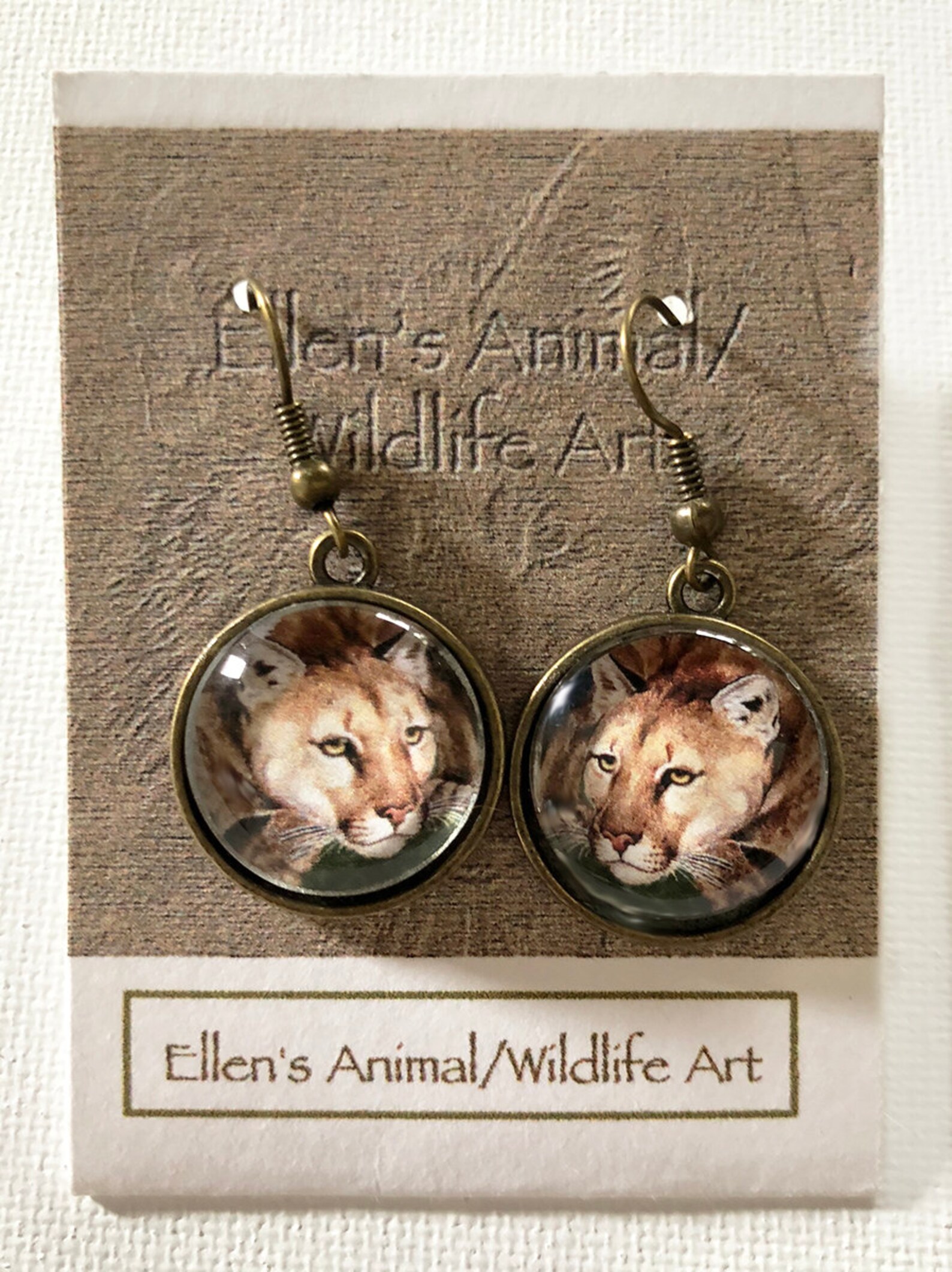 Puma Mountain Lion Cougar Earrings Jewelry Florida - Etsy