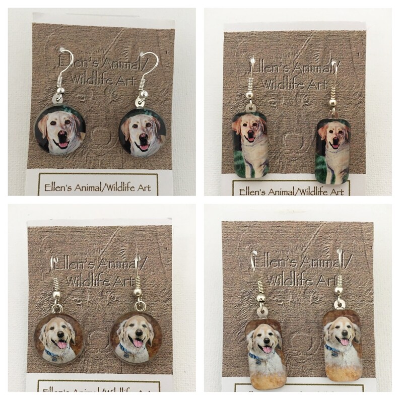 Yellow Labrador Earrings Golden Retriever Earrings Lab - Etsy