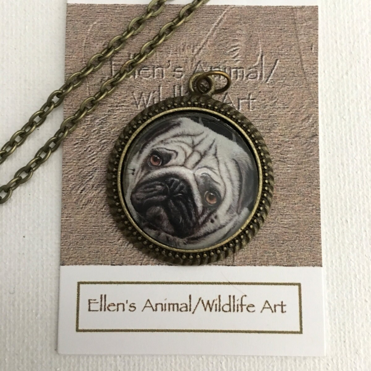 Pug necklace Pug pendant Pug jewelry dog jewelry pug art | Etsy