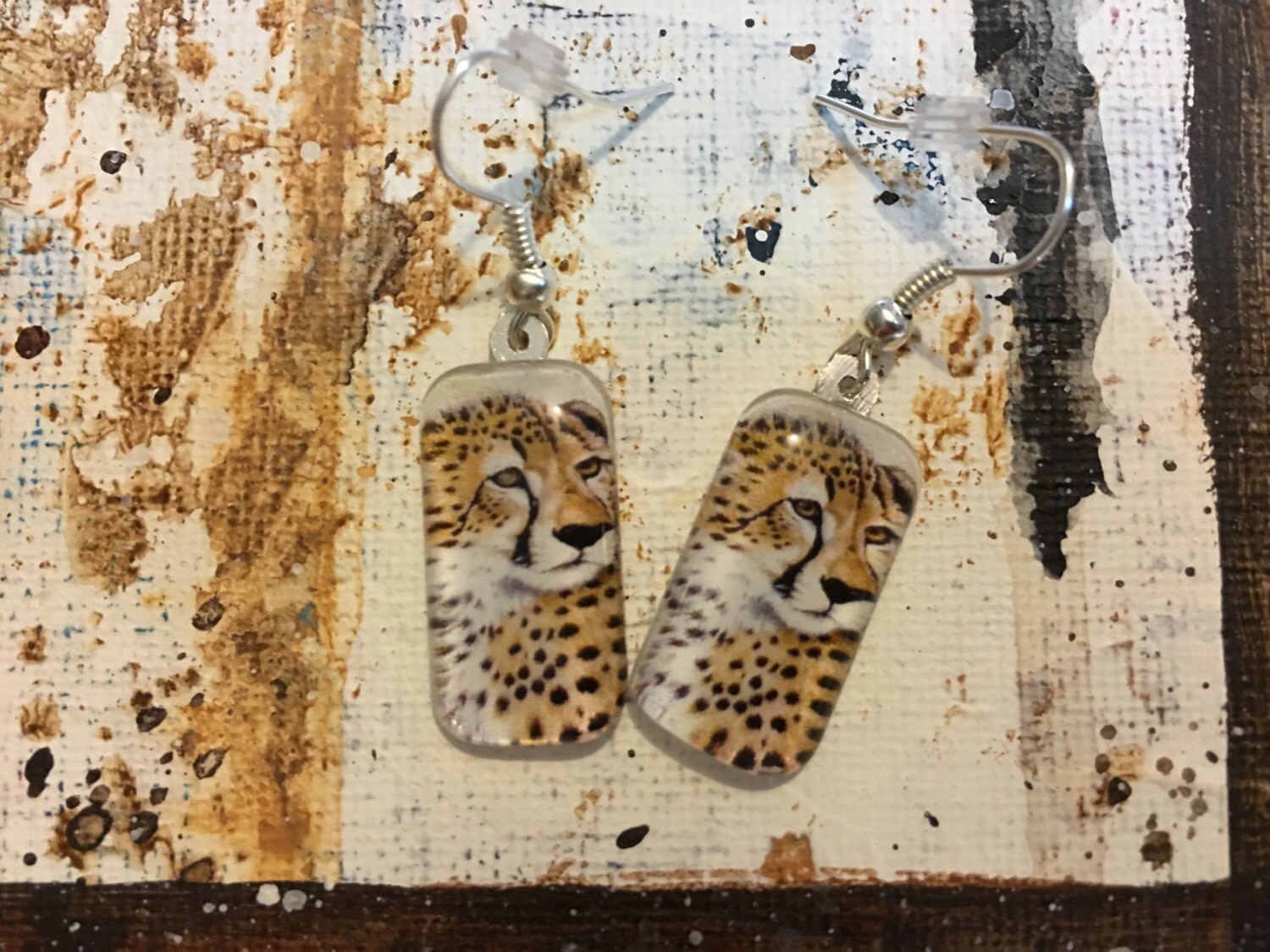 Cheetah Earrings Cheetah Jewelry Wildlife Jewelry Wildlife - Etsy