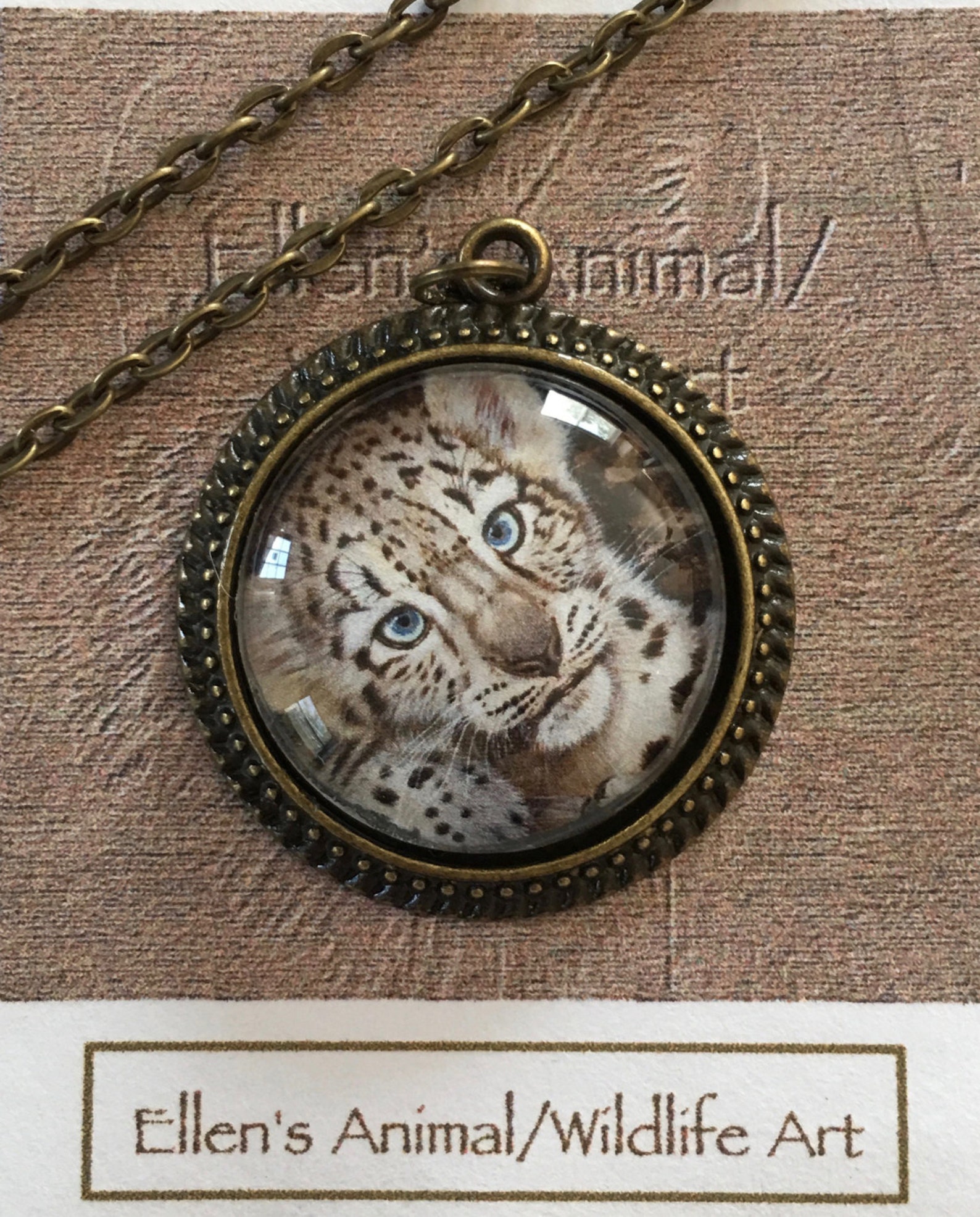 Snow Leopard Pendant Snow Leopardcub Jewelry Big Cat Snow - Etsy