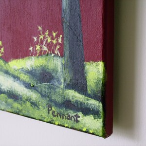 Yellow Spring Trees, Acrylic Painting, Canvas Art, Home Decor, Tree ...