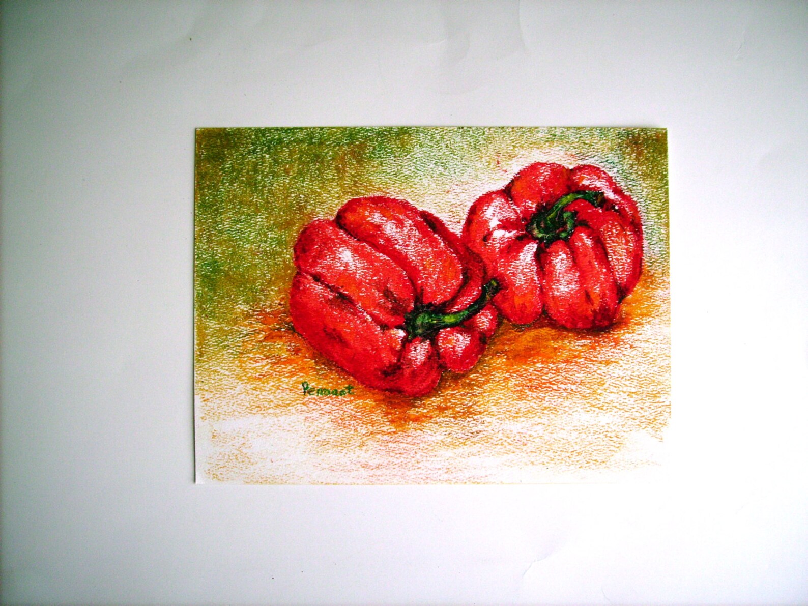 Pepper Drawing, Pepper Art, Red Peppers, Bell Pepper Drawing, Kitchen ...