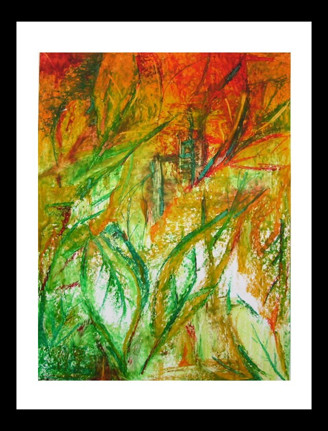 Autumn Leaves, Small Abstract Leaves Drawing, Nature Art, Wall Art ...