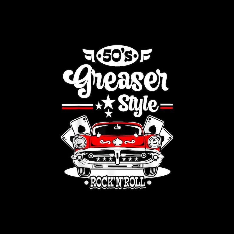 1950s Rockabilly 50s Greaser Sock Hop Costume Rock and Roll Digital PNG ...