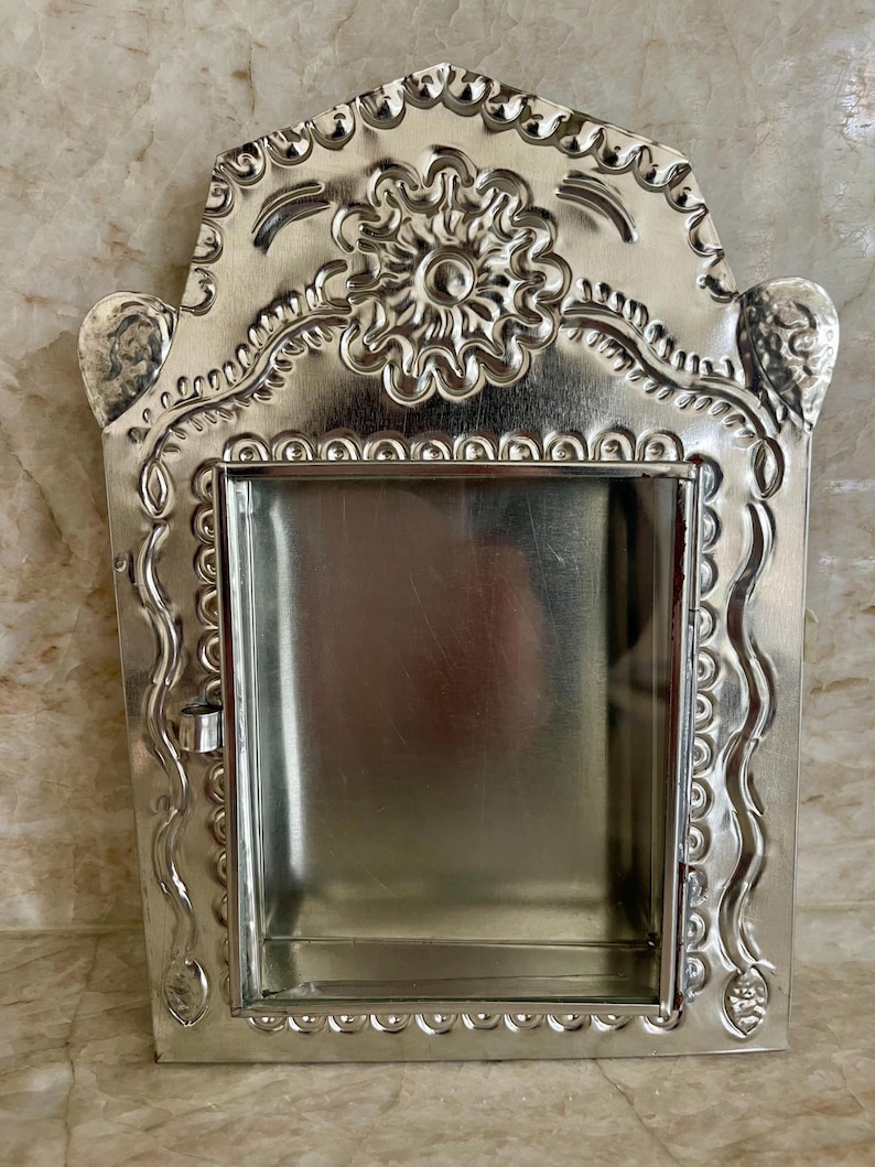 Handmade Punched Tin Nicho Altar Shine Box Wall Decor. - Etsy