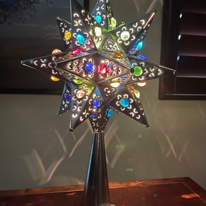 Handmade Tin Star Tree Topper: Multicolored Marbles, Moravian Star - Etsy