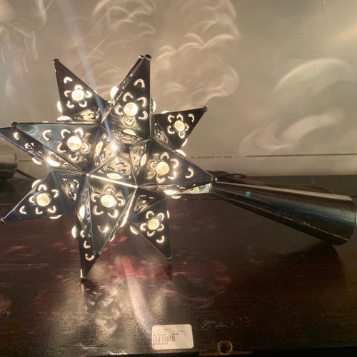 Tin Punched Handmade Star Tree Topper Handmade SMALL - Etsy