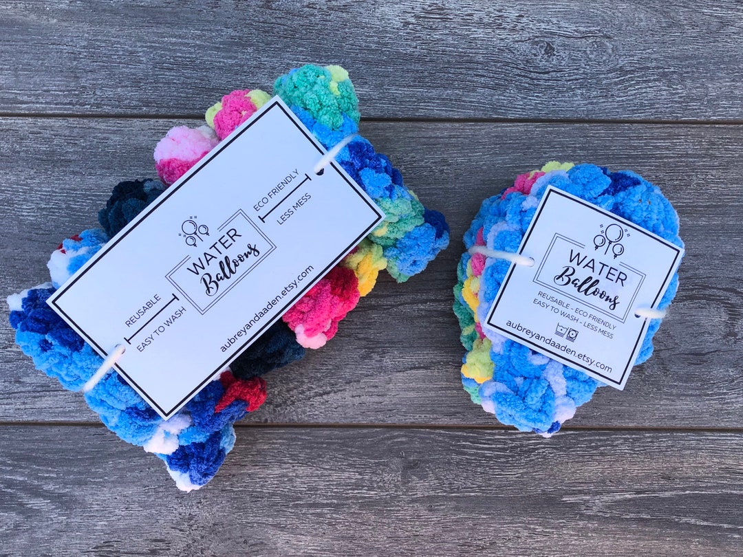 Printable Crochet Tag PDF for Water Balloons. Handmade Tags for Items ...