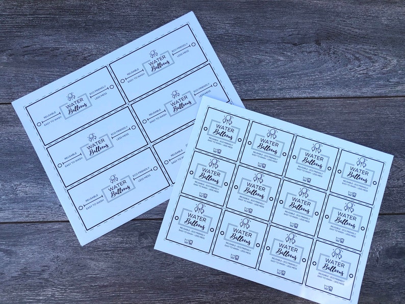 Printable Crochet Tag PDF for Water Balloons. Handmade Tags | Etsy