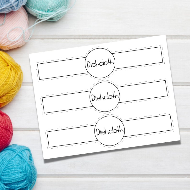 PRINTABLE Dishcloth Wrap Labels. Crochet Tags for Display. Craft Fair ...