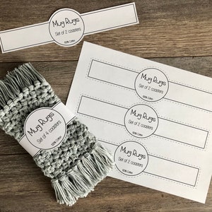 Printable Mug Rug Coaster Tags. PDF Download. Craft Fair Market Prep ...