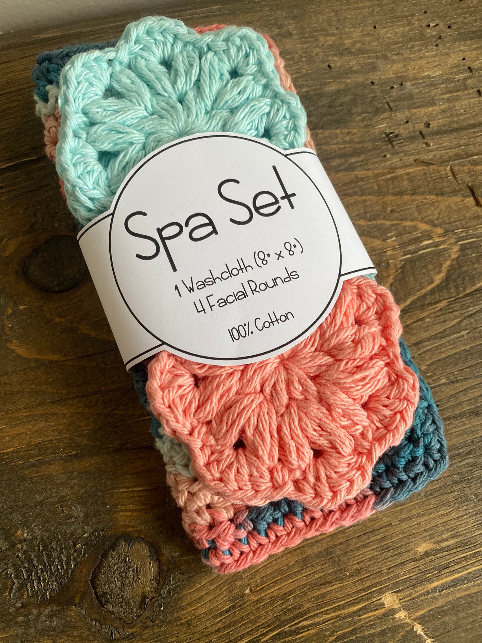 PDF Pattern for Crochet Spa Set. Printable Crochet Washcloth and Facial ...