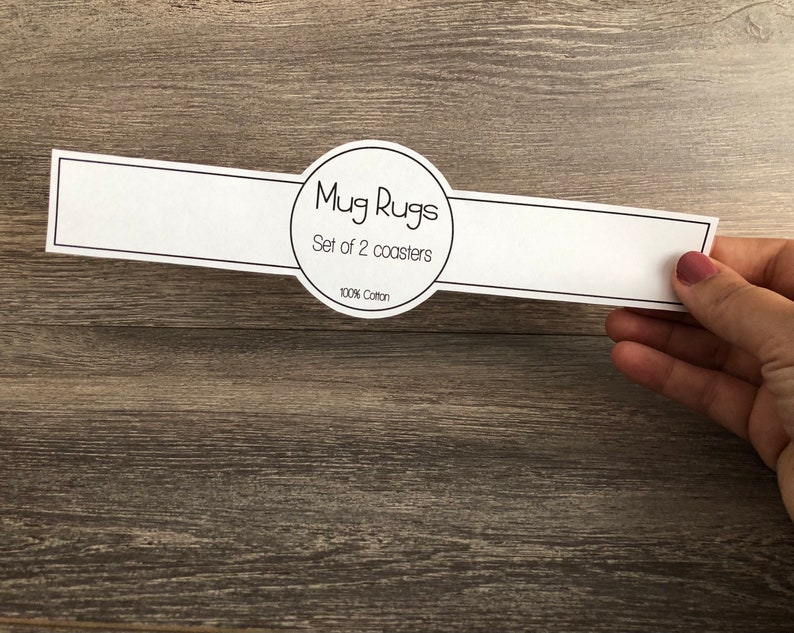 Printable Mug Rug Coaster Tags. PDF Download. Craft Fair - Etsy