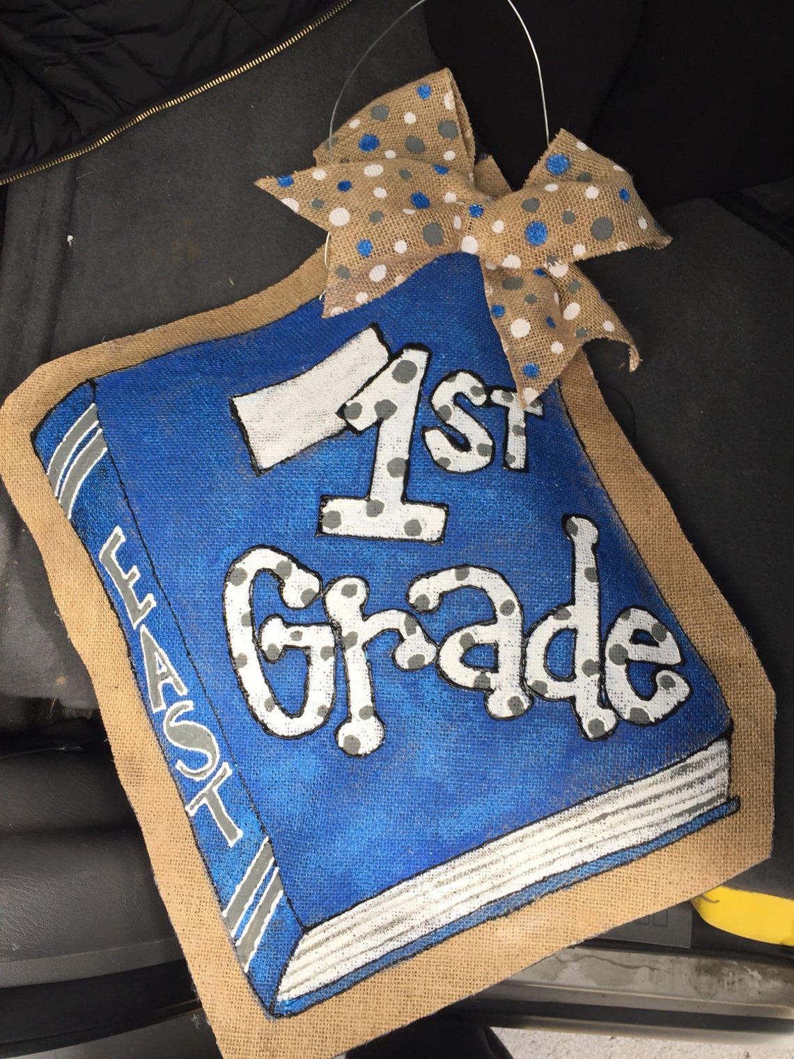 Teacher Book Burlap Door Hanger - Etsy