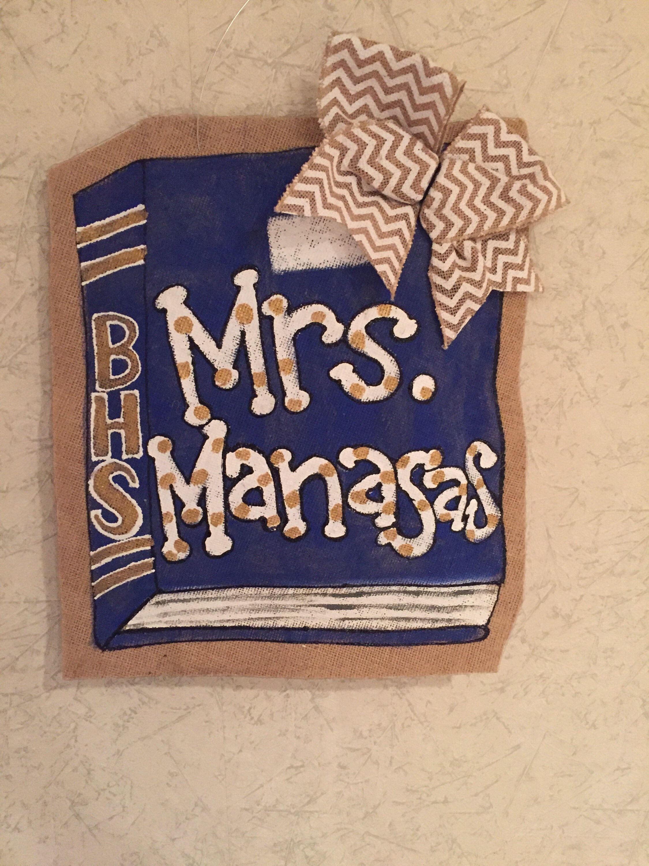 Teacher Book Burlap Door Hanger - Etsy