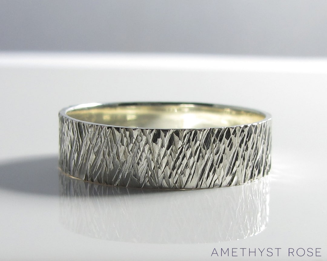 Sterling Silver Hammered Ring ~ Handmade Textured Ring Band ...