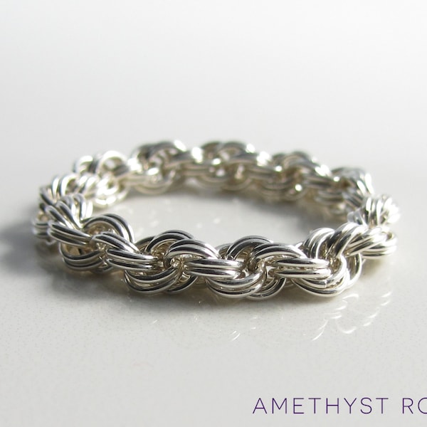 Chain Maille Ring - Etsy