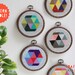 Super Hexagon Rainbow Cross Stitch Mega Pack - Five Different Colour ...