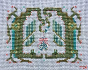 William the Worm - Labyrinth Cross Stitch - Ello Worm Modern Cross ...