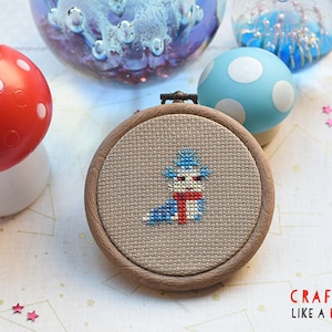 William the Worm - Labyrinth Cross Stitch - Ello Worm Modern Cross ...