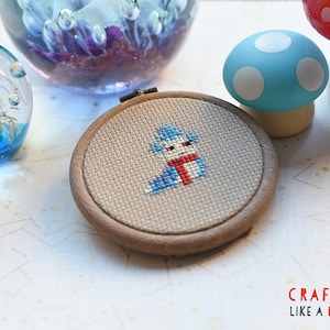 William the Worm - Labyrinth Cross Stitch - Ello Worm Modern Cross ...