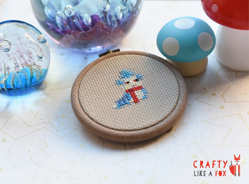 William the Worm - Labyrinth Cross Stitch - Ello Worm Modern Cross ...
