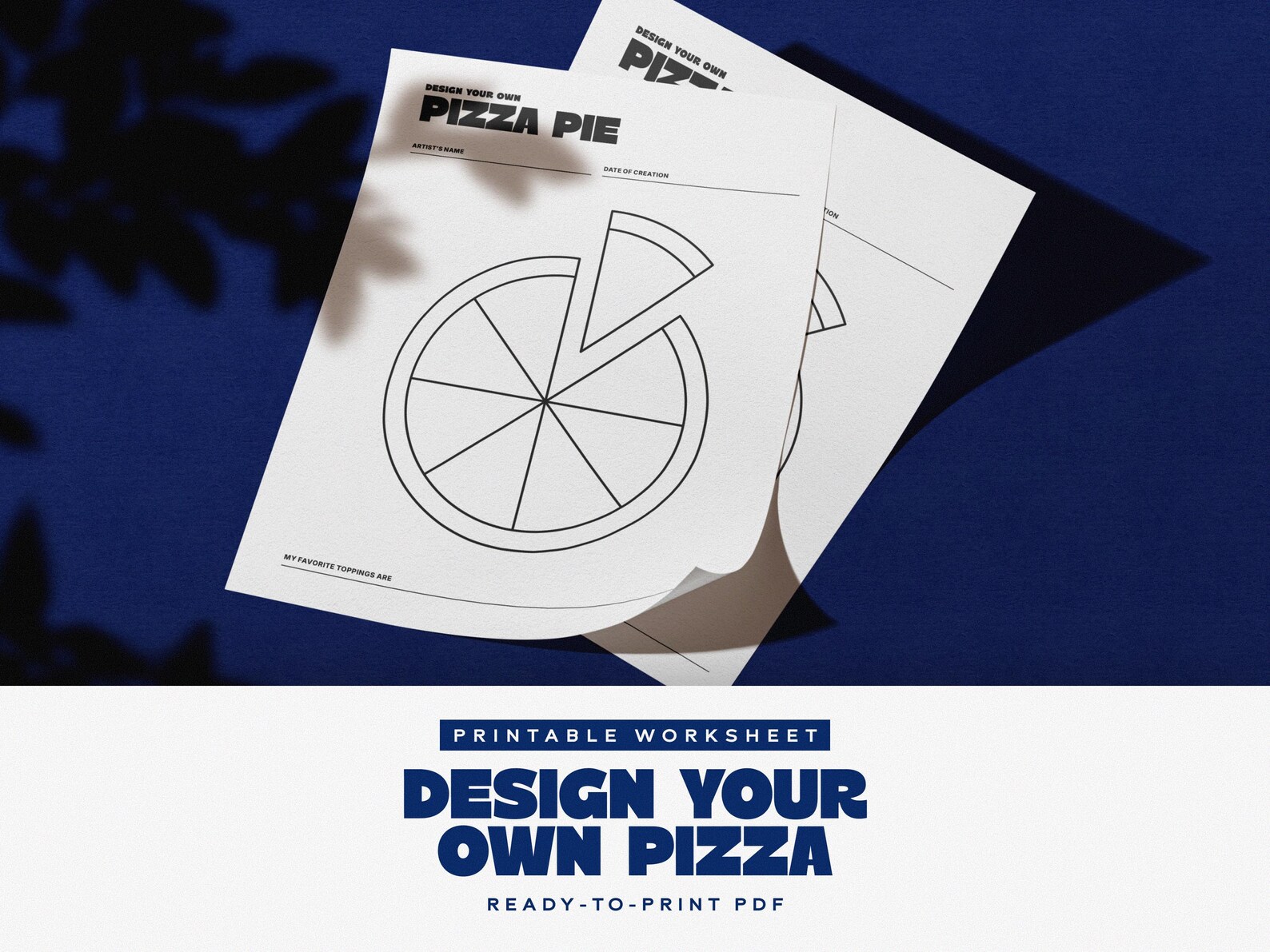 Design Your Own Pizza Printable Worksheet – Digital Download – PDF ...
