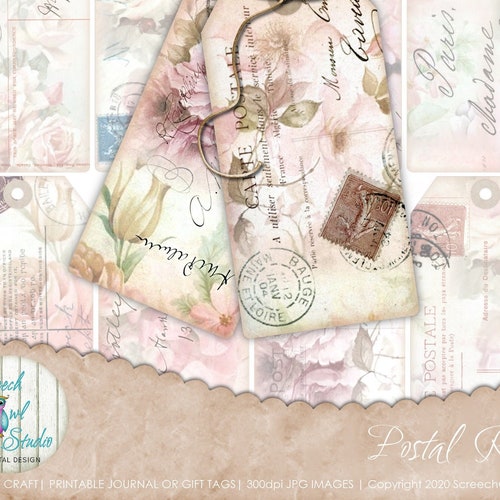 Vintage Postal Ephemera Collage Sheet Journal Ephemera - Etsy