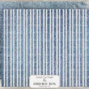 Printable Paper Pack, Denim Textures, Junk Journal, Scrapbooking ...