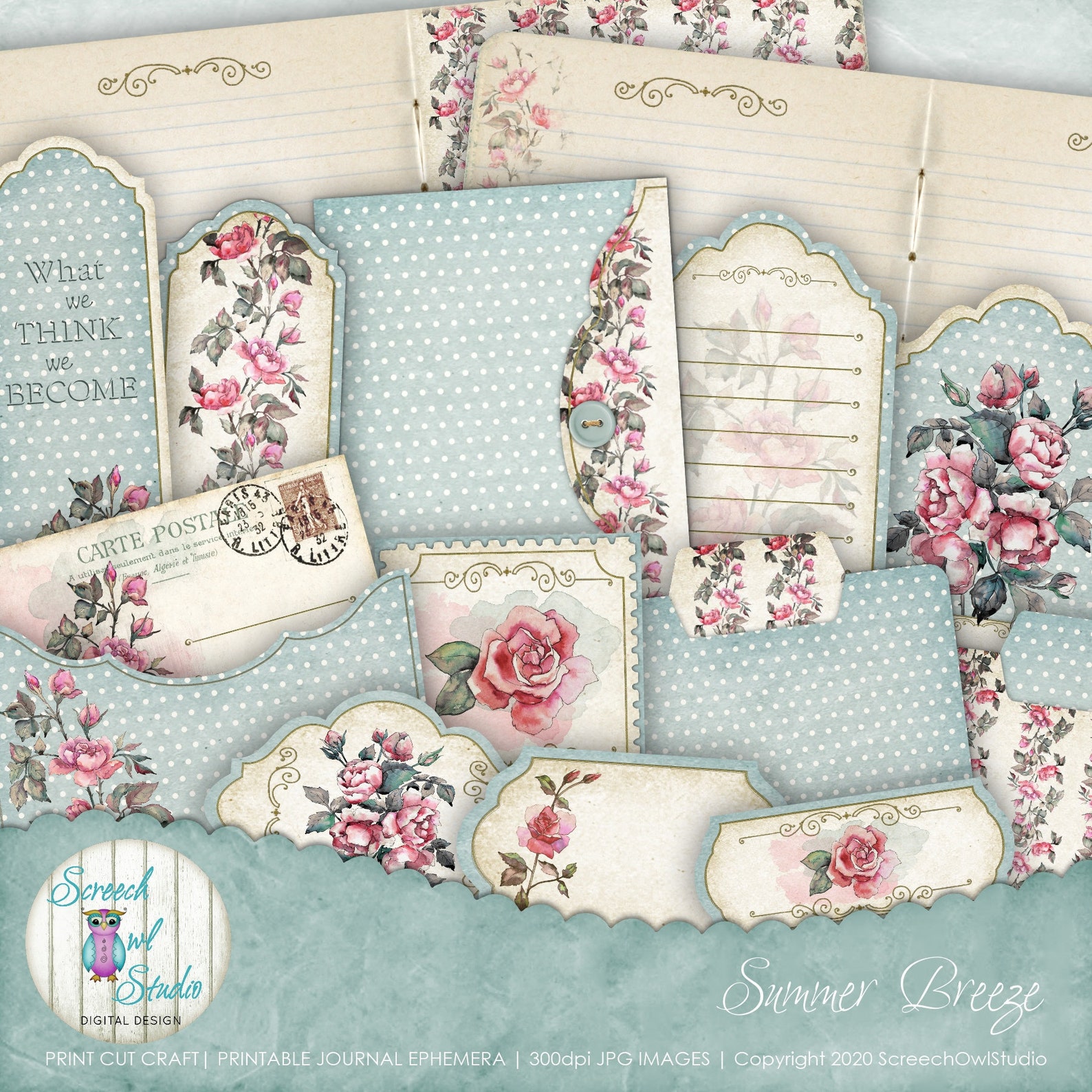 Printable Journal Ephemera Journal Pockets Junk Journal - Etsy