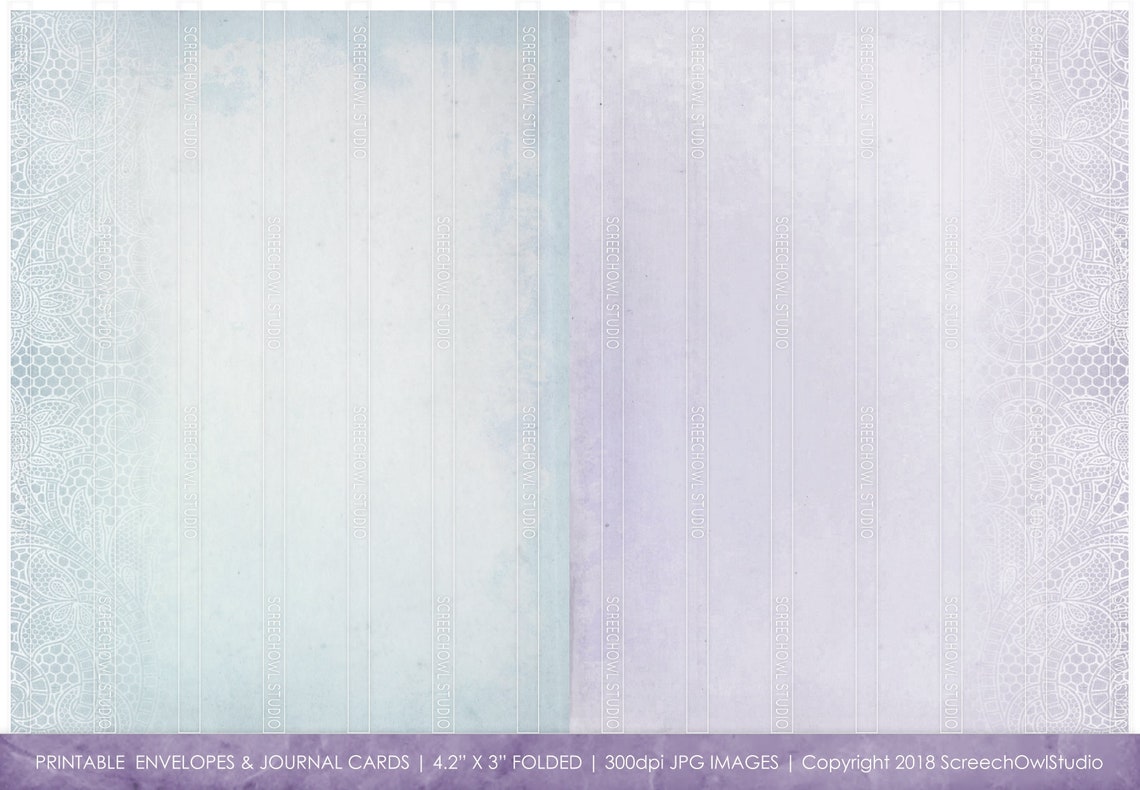 Digital Envelopes and Cards Paper Ephemera Violets Junk - Etsy